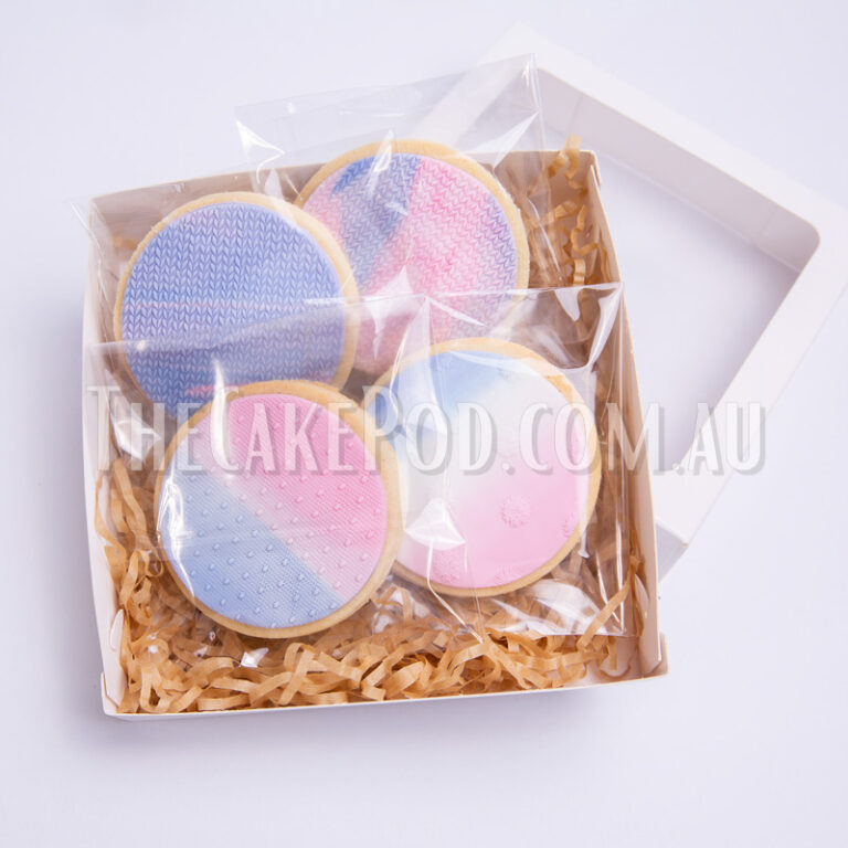 Cookie Boxes White Gloss with a clear window lid wholesale