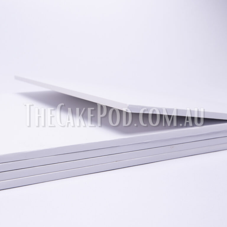 Masonite Square White Cake Boards 5mm & 6mm thick pack of 5