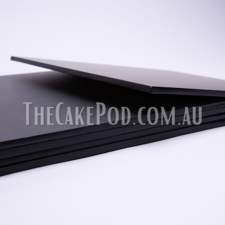 Masonite Square Black Cake Boards 5mm & 6mm thick pack of 5