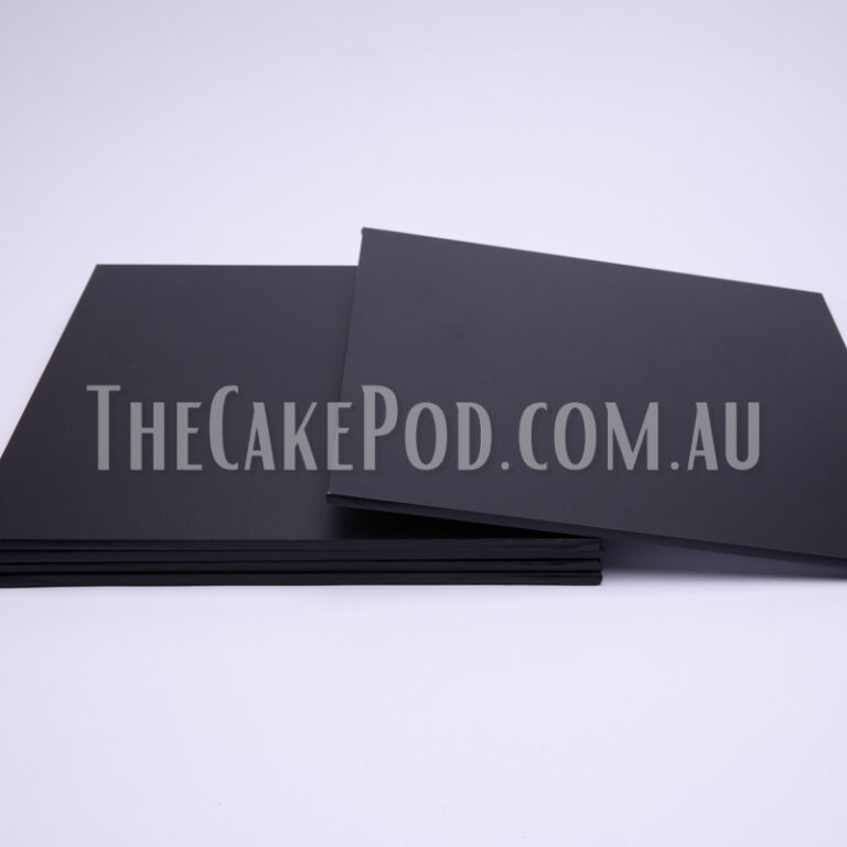 Masonite Square Black Cake Boards 5mm & 6mm thick pack of 5